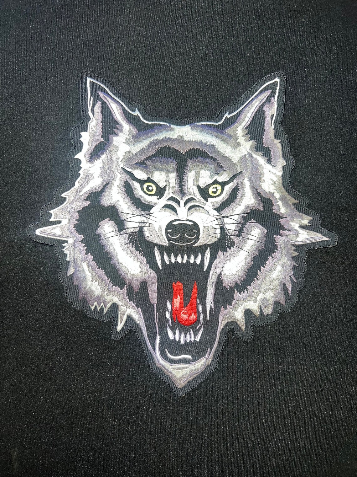 Grey Wolf Embroidered Large Back Patch - Etsy