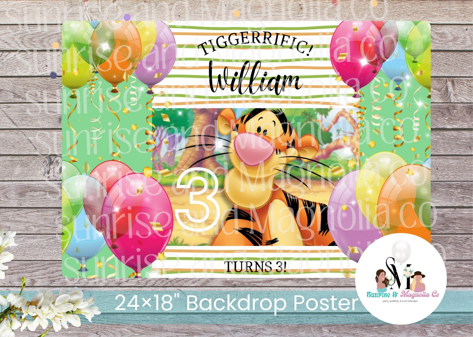 Tiger Backdrop Tiger Birthday Sign Tiger Printable Decorations - Etsy