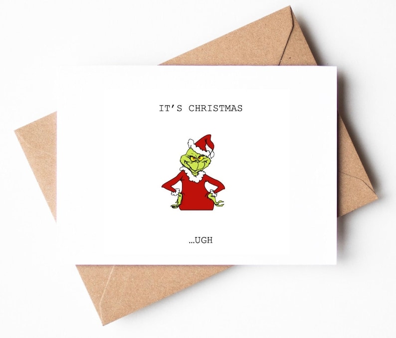 The Grinch Christmas Card - Etsy
