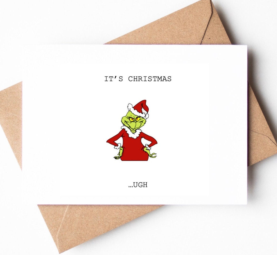 The Grinch Christmas Card - Etsy