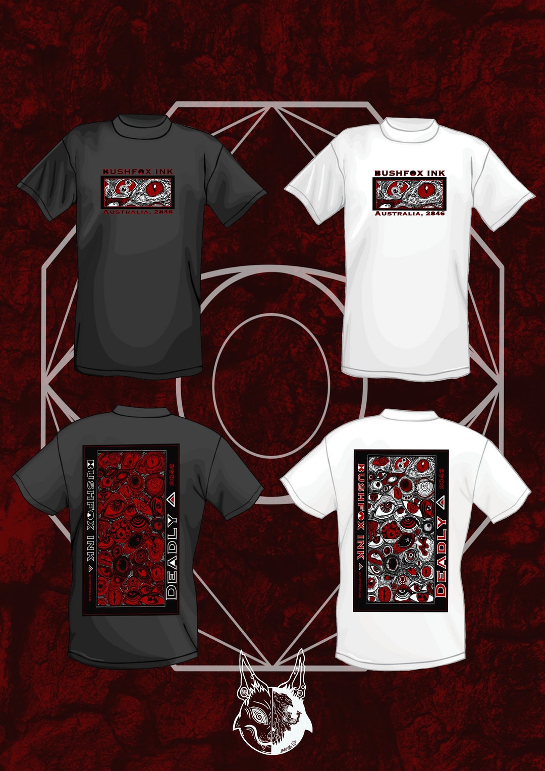 EYE SPY~ Deadly Designs by Bushfox Ink ~ Heavy Cotton Tshirt - Etsy