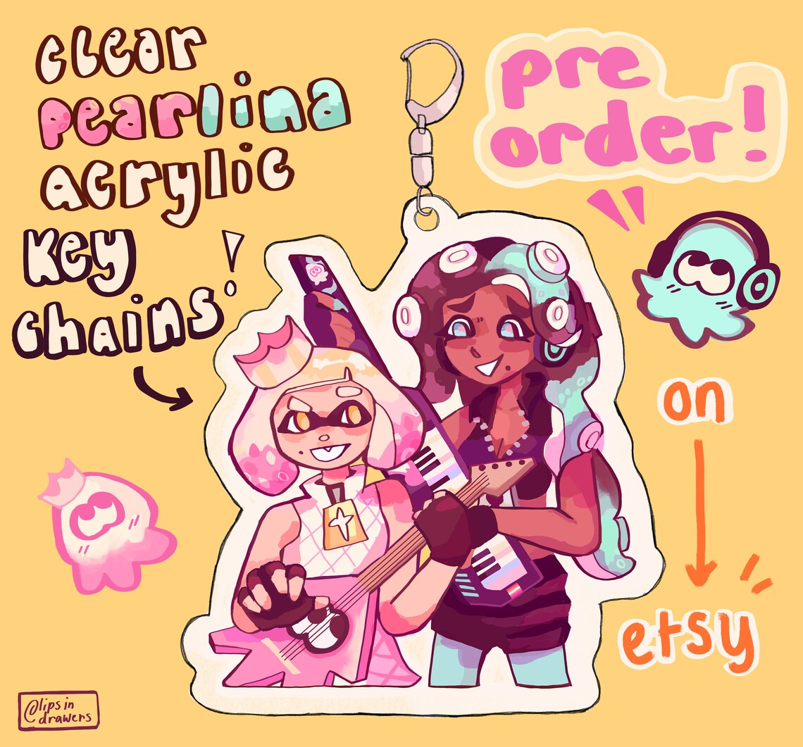 Splatoon Pearl and Marina pearlina Keychain PRE-ORDERS - Etsy