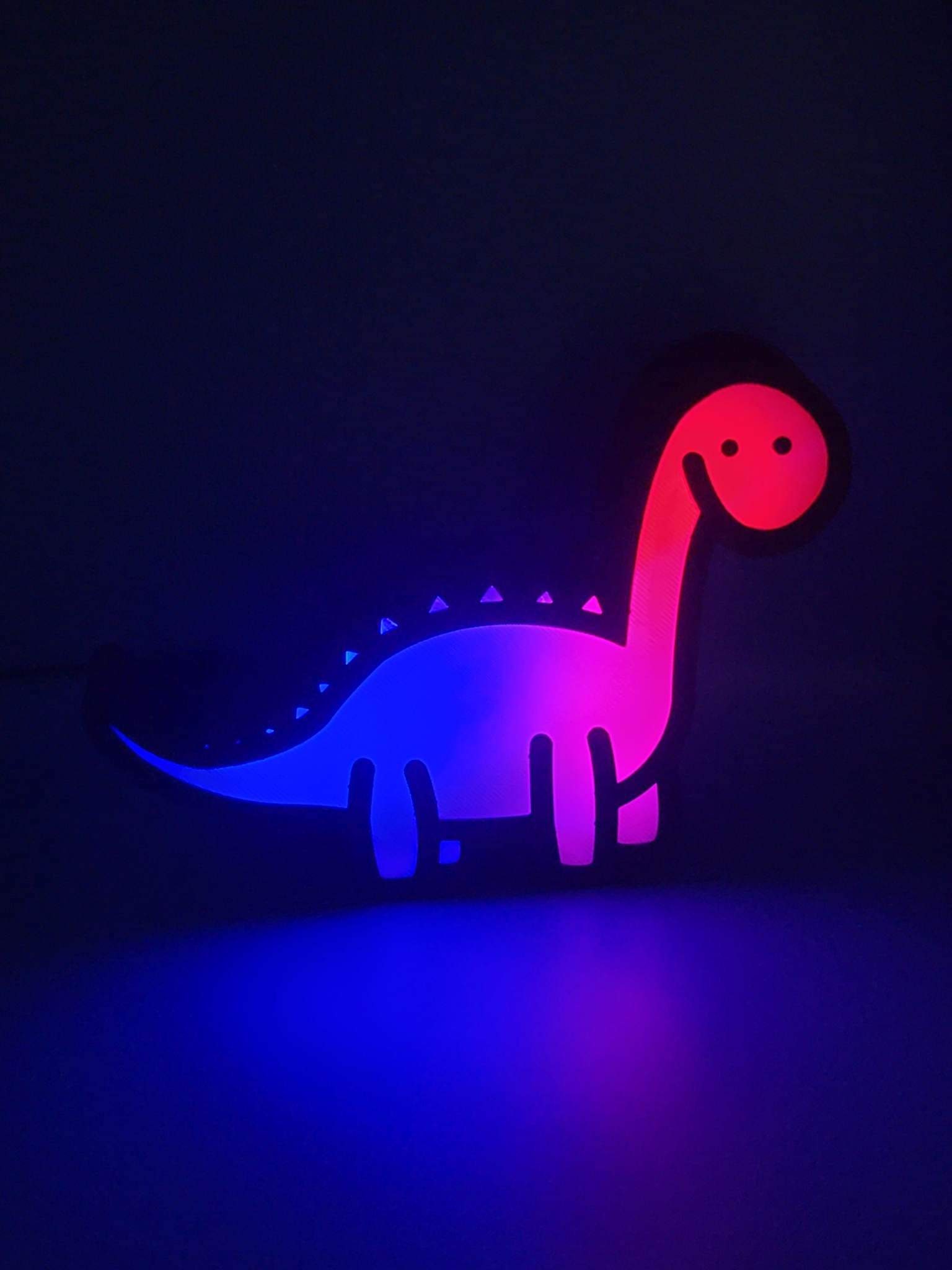 3D Printed Multicolor LED Dinosaur Night Lights - Etsy