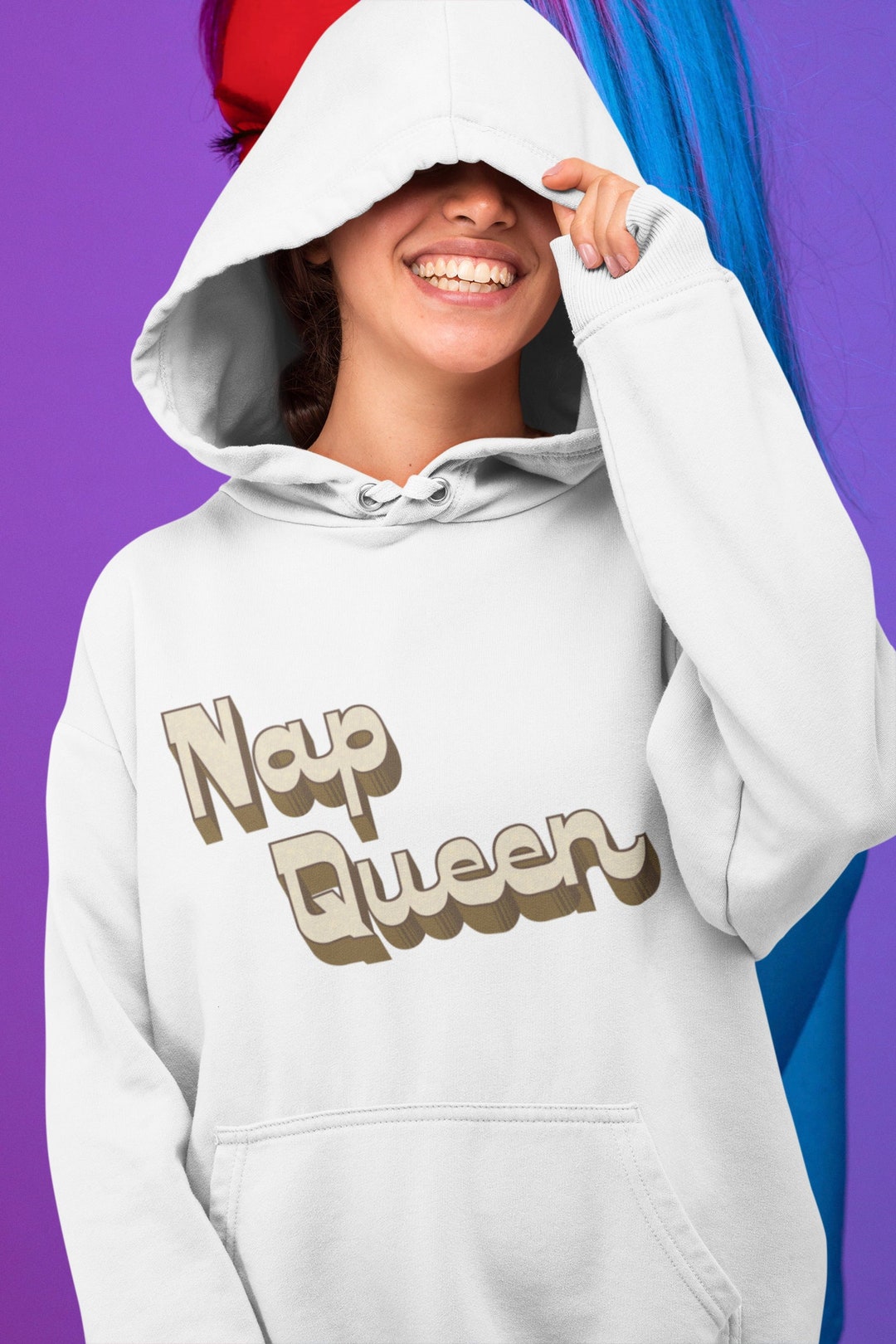 Retro 3D Nap Queen Hoodie - Etsy