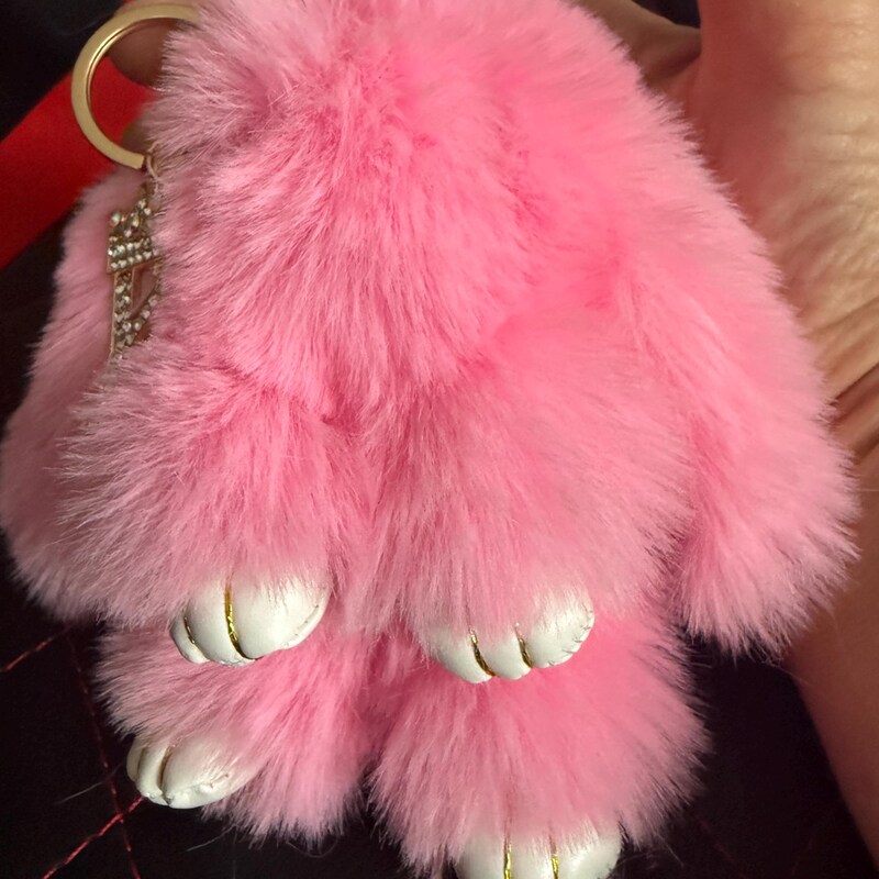 Fluffy Bunnies Keychains - Etsy