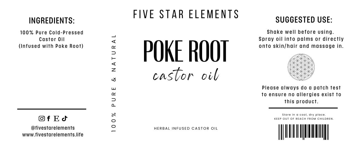 Poke Root Castor Oil - Etsy