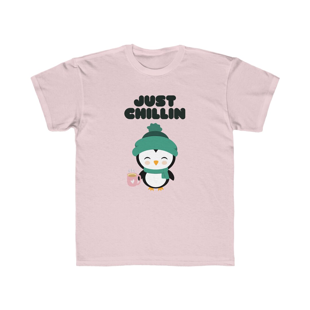 Just Chillin Penguin Kids Regular Fit Tee - Etsy