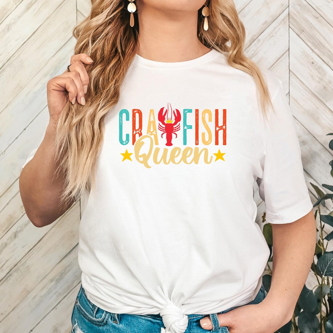 Retro Vintage Crawfish Queen Shirt,crawfish Eating,crayfish Boil ...