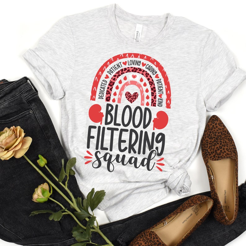 Dialysis Nurse | Dialysis Tech | Blood Filtering Squad Rainbow Shirt ...