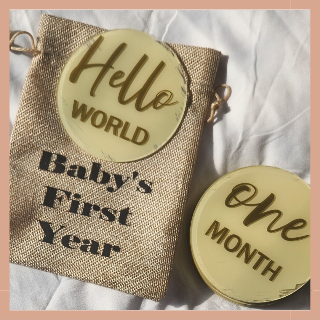 Baby Milestone Disc/acrylic Baby Milestone Disc/acrylic Baby Milestone ...