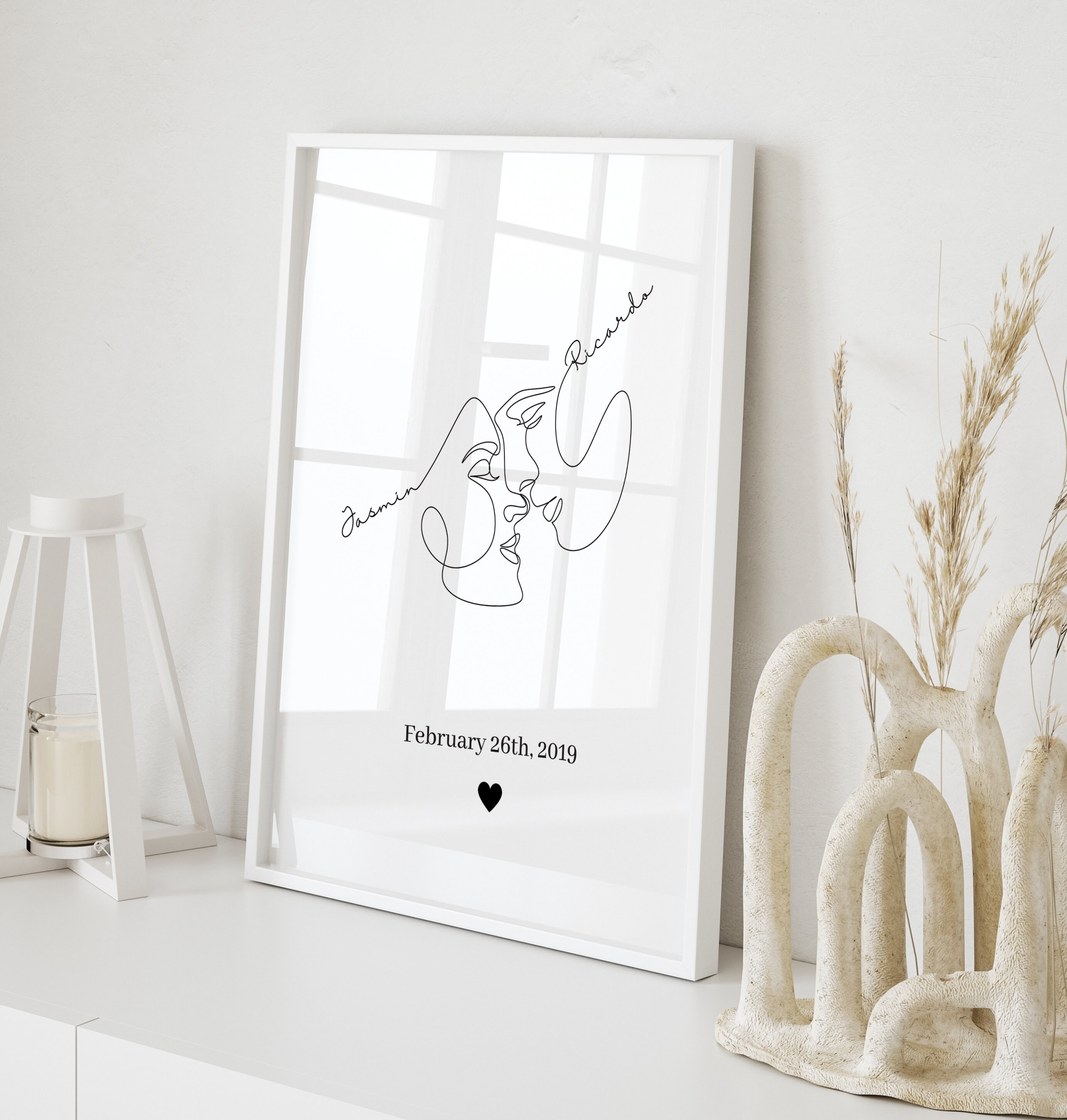 Custom Couple Names Print, Couples Gift, Customised Couple Gift ...