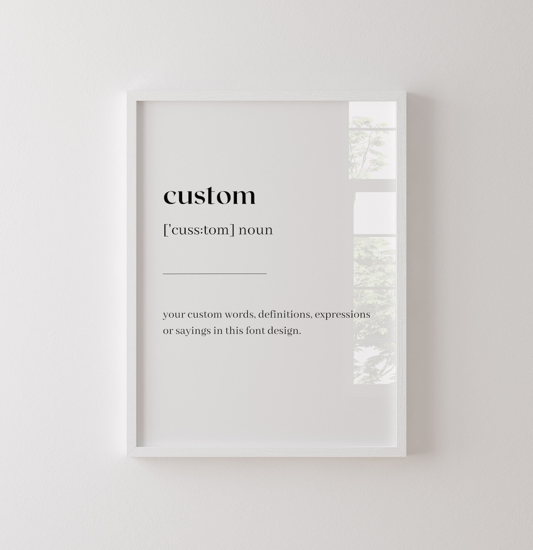 Custom Definition Print, Birthday Gift, Custom Definition Poster ...