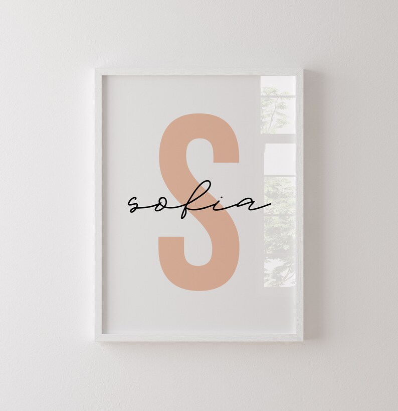 Custom Initial Print, Name Printable, Personalized Name Print ...