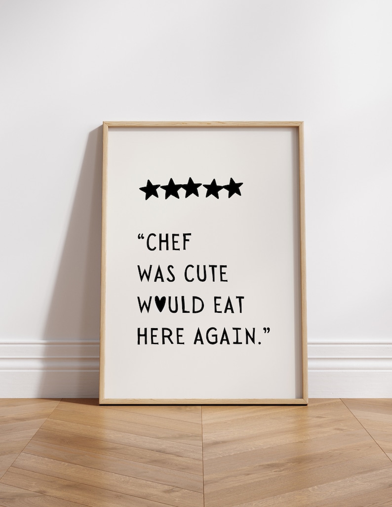 Chef Was Cute Would Eat Here Again Print, Would Eat Here Again Poster ...