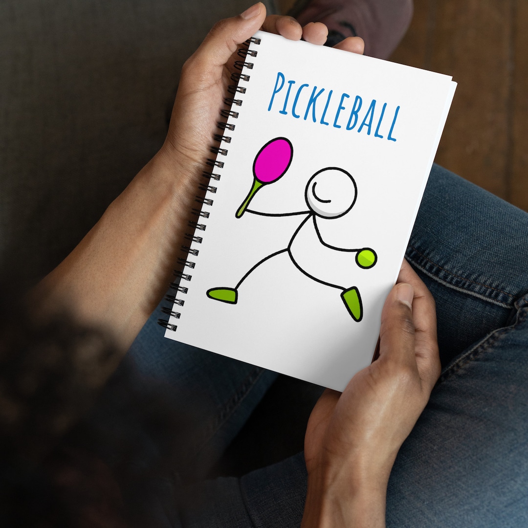 Pickleball Spiral Notebook Stick Figure Playing Pickleball 2 - Etsy
