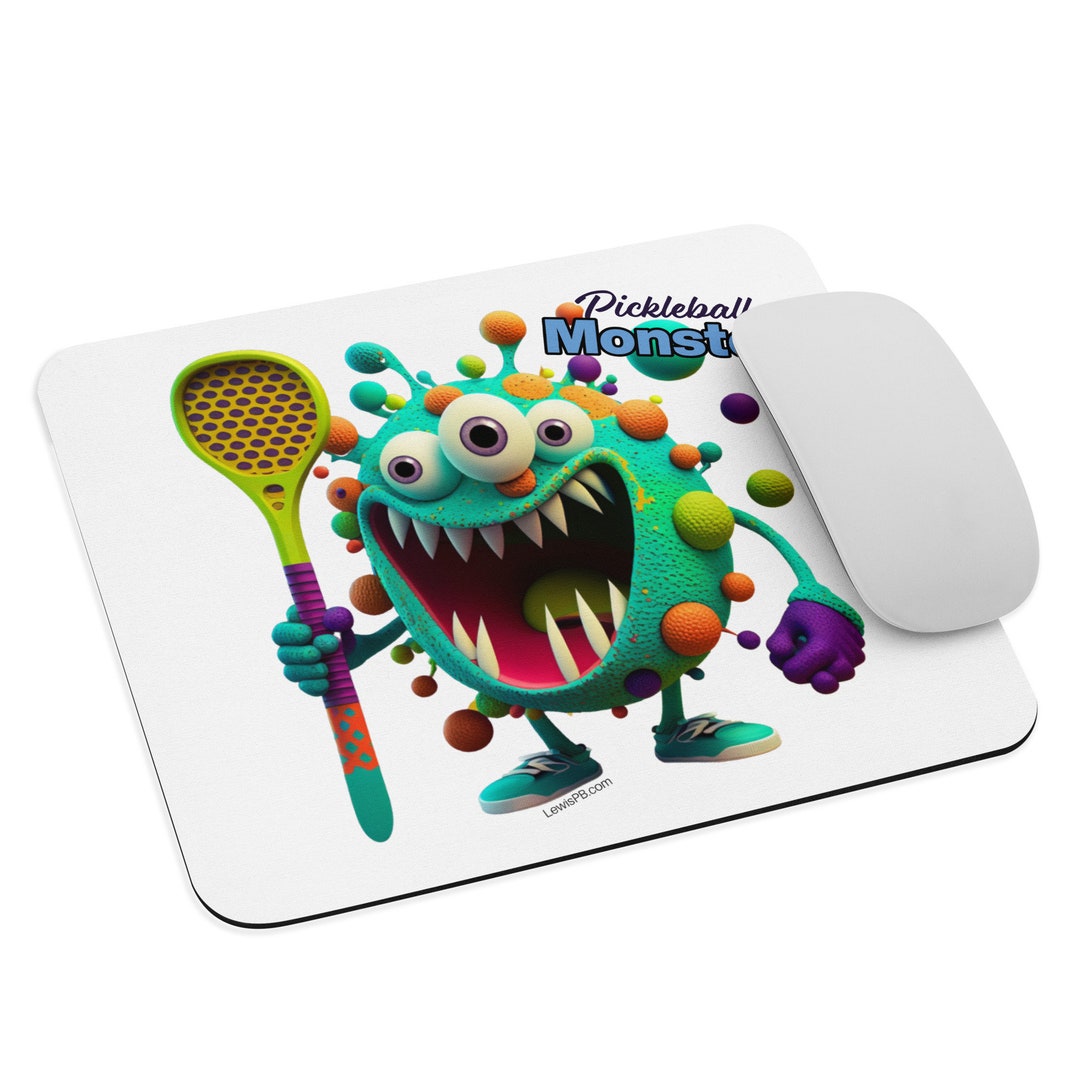 Pickleball Mouse Pad Pickleball Monster 2 - Etsy