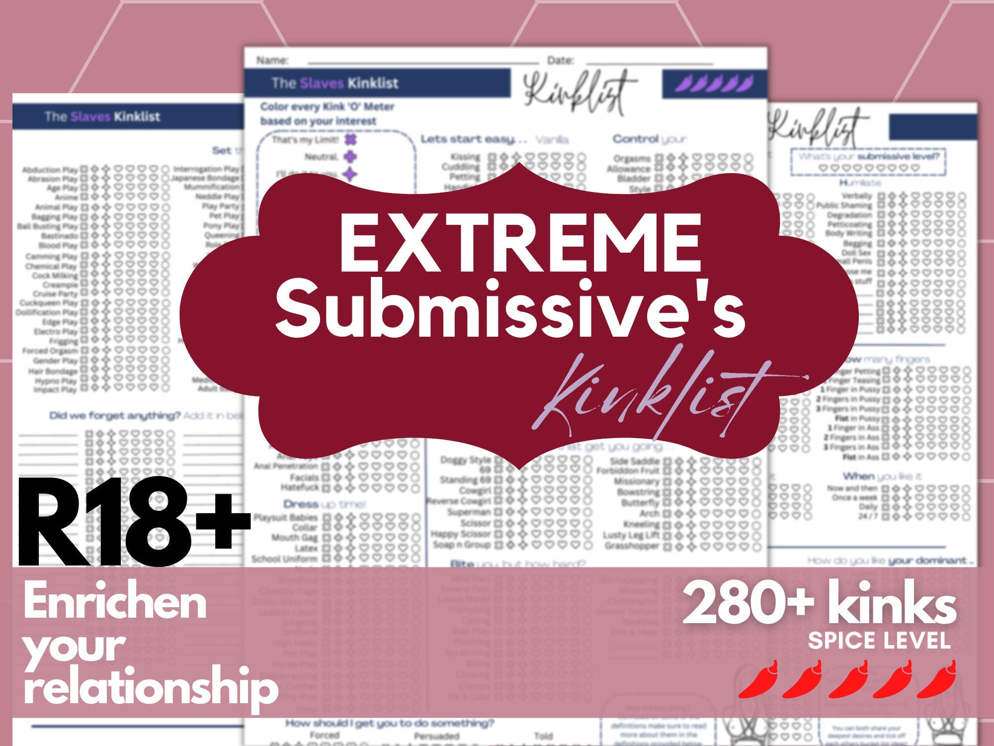 BDSM EXTREME Submissive Kink List Bdsm List, Spice Sex Life, Kinks Fetishes Humiliation, Bucket ...