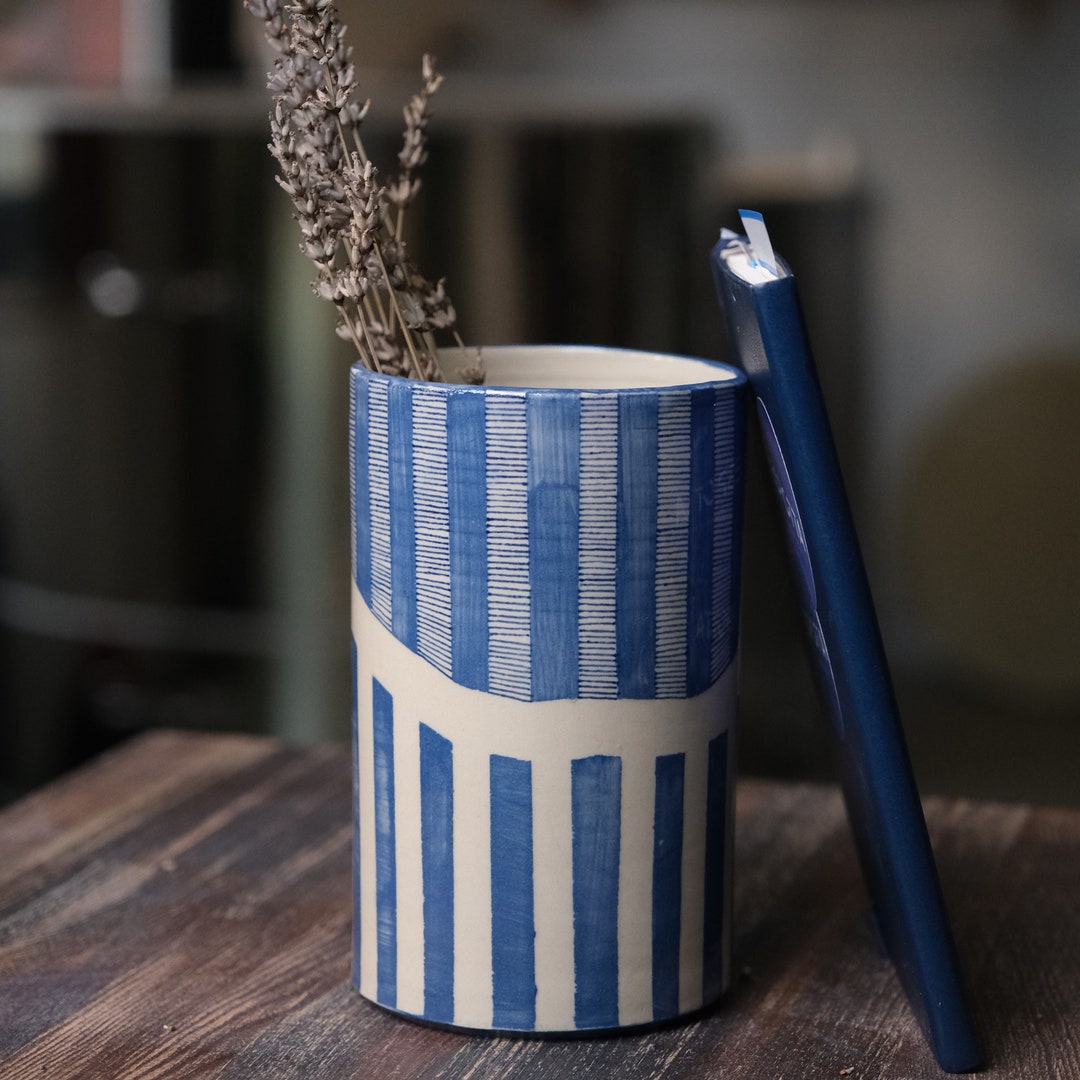 Handmade Stoneware Ceramics Vase, Functional Art, Hand Painted ...