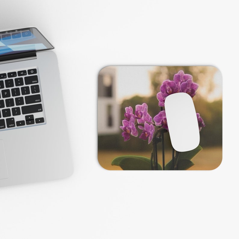 Purple Orchid Mouse Pad, Purple Orchid, Orchid, Mouse Pad (rectangle ...