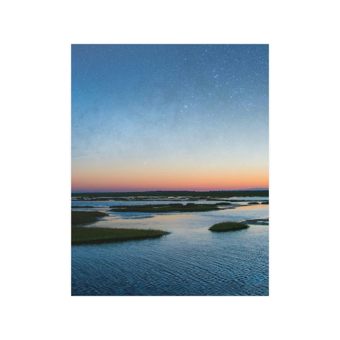 Marsh Light Satin Poster (210gsm), Marsh, Saltwater, Marsh Grass, Water ...