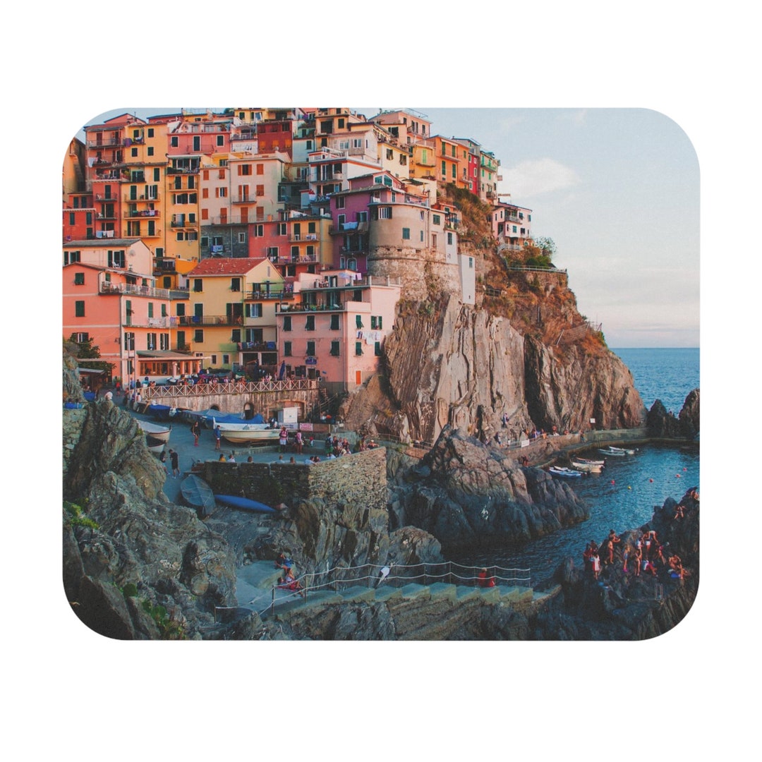 Italy, Italian, Cliff, Colorful, Sea, Mouse Pad (rectangle) - Etsy