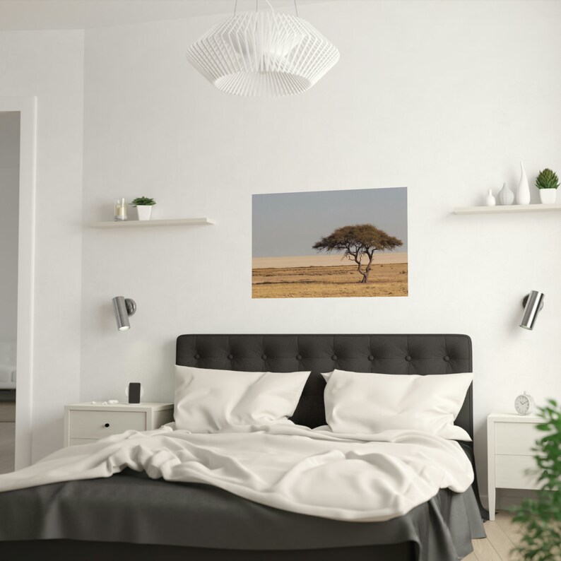 African Prairie Tree Art Print: Minimalist Landscape Poster - Etsy