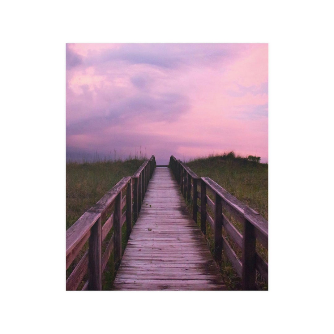 Beach Boardwalk Satin Poster (210gsm), Beach, Boardwalk, Ocean, Sand ...