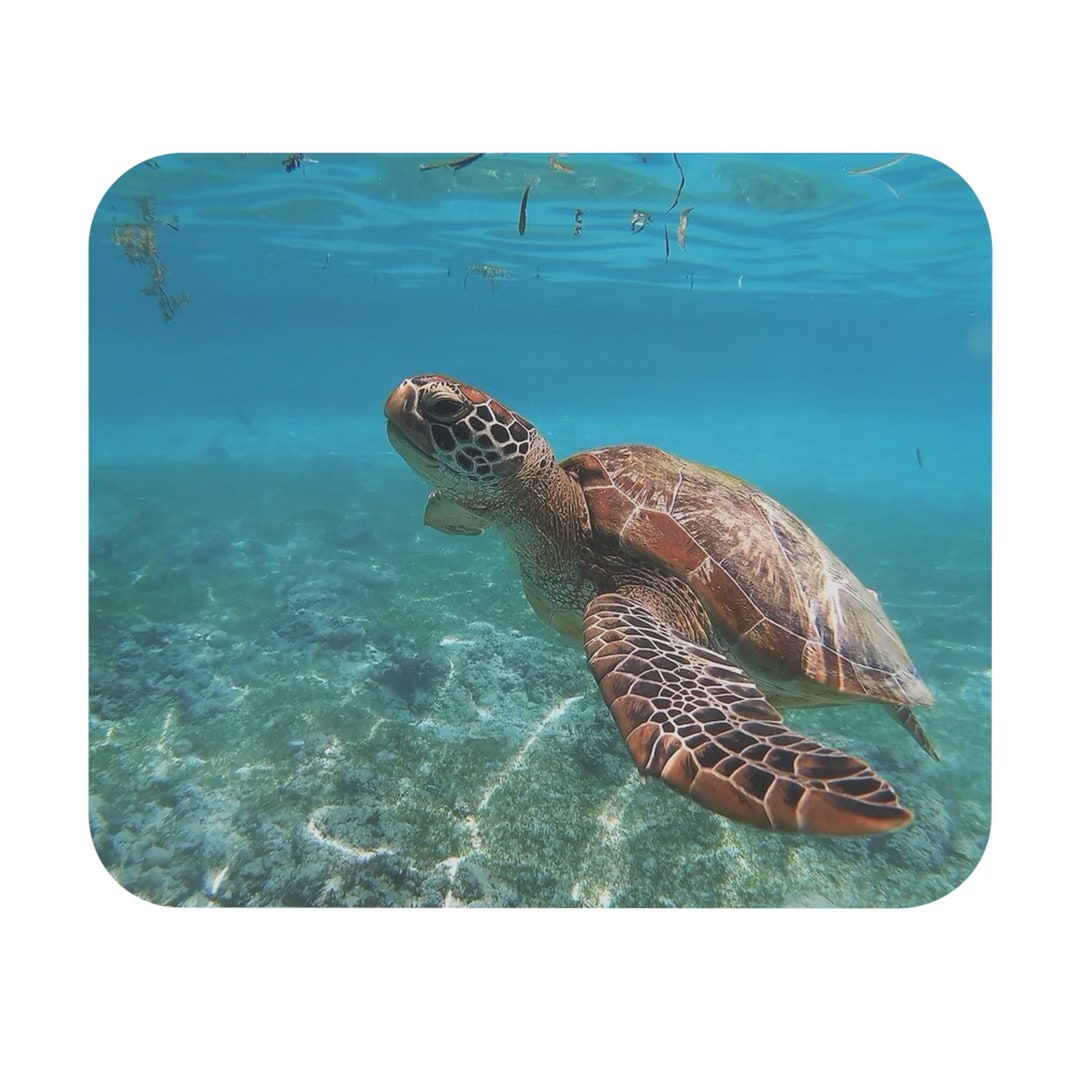 Sea Turtle Mouse Pad, Sea Turtle, Mouse Pad, Ocean, Sea, Water, Blue ...