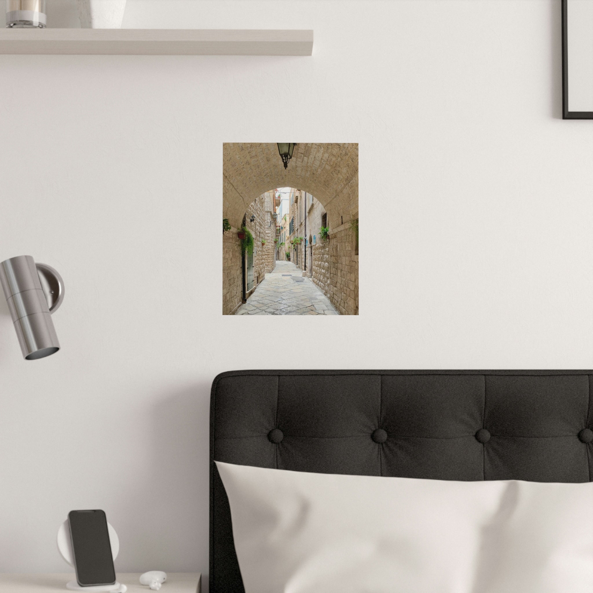 Italian Walkway, Italy, Satin Posters (210gsm), Stonework, Stone, Wall ...