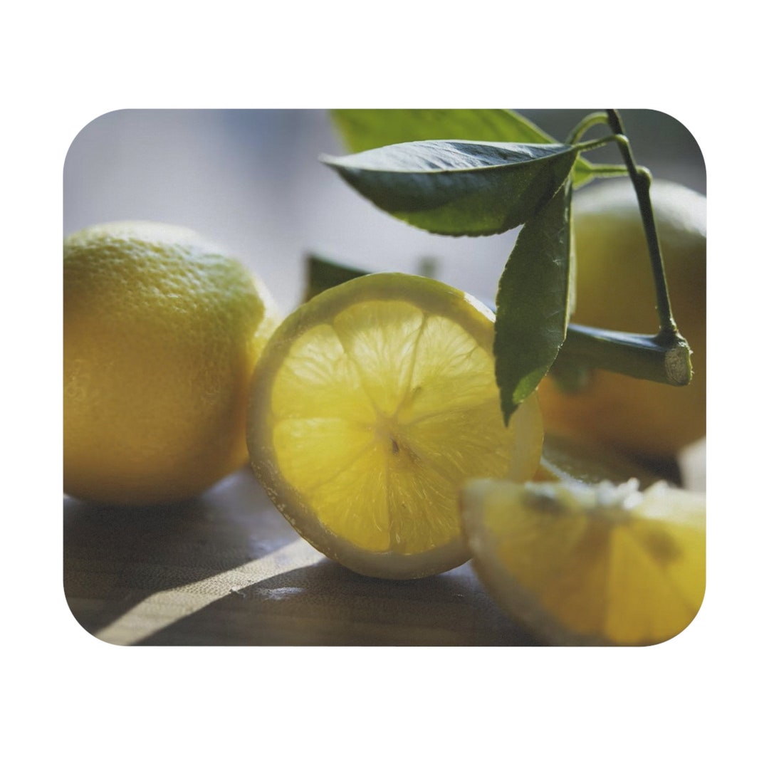 Sliced Lemon Mouse Pad, Lemon Slice, Lemon, Mouse Pad, Art, Decorations ...
