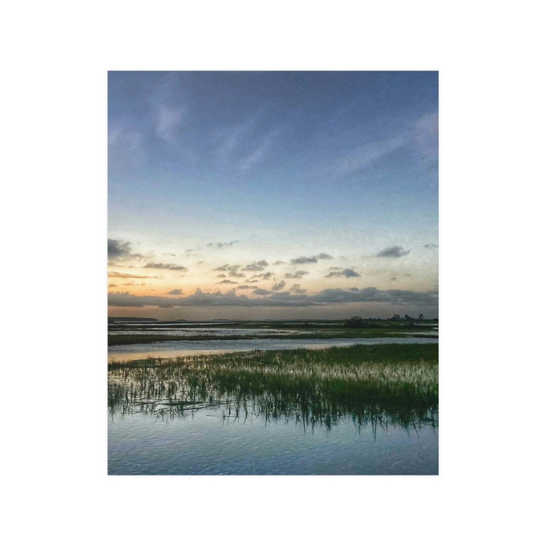 Sunrise Marsh Satin Poster (210gsm), Sunrise, Marsh, Coast, Coastal ...