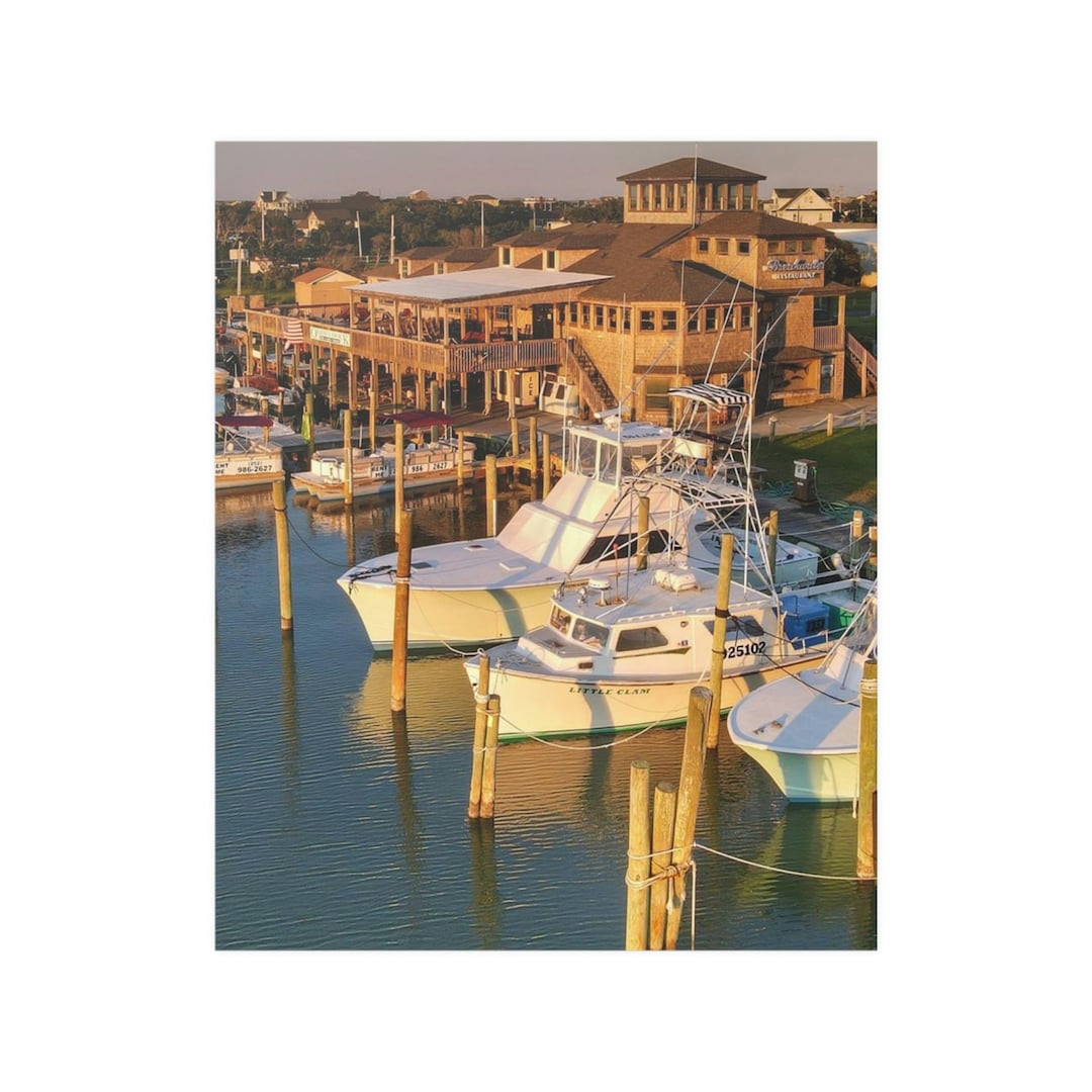 Hatteras Island Marina Satin Poster: Outer Banks, NC Wall Art - Etsy