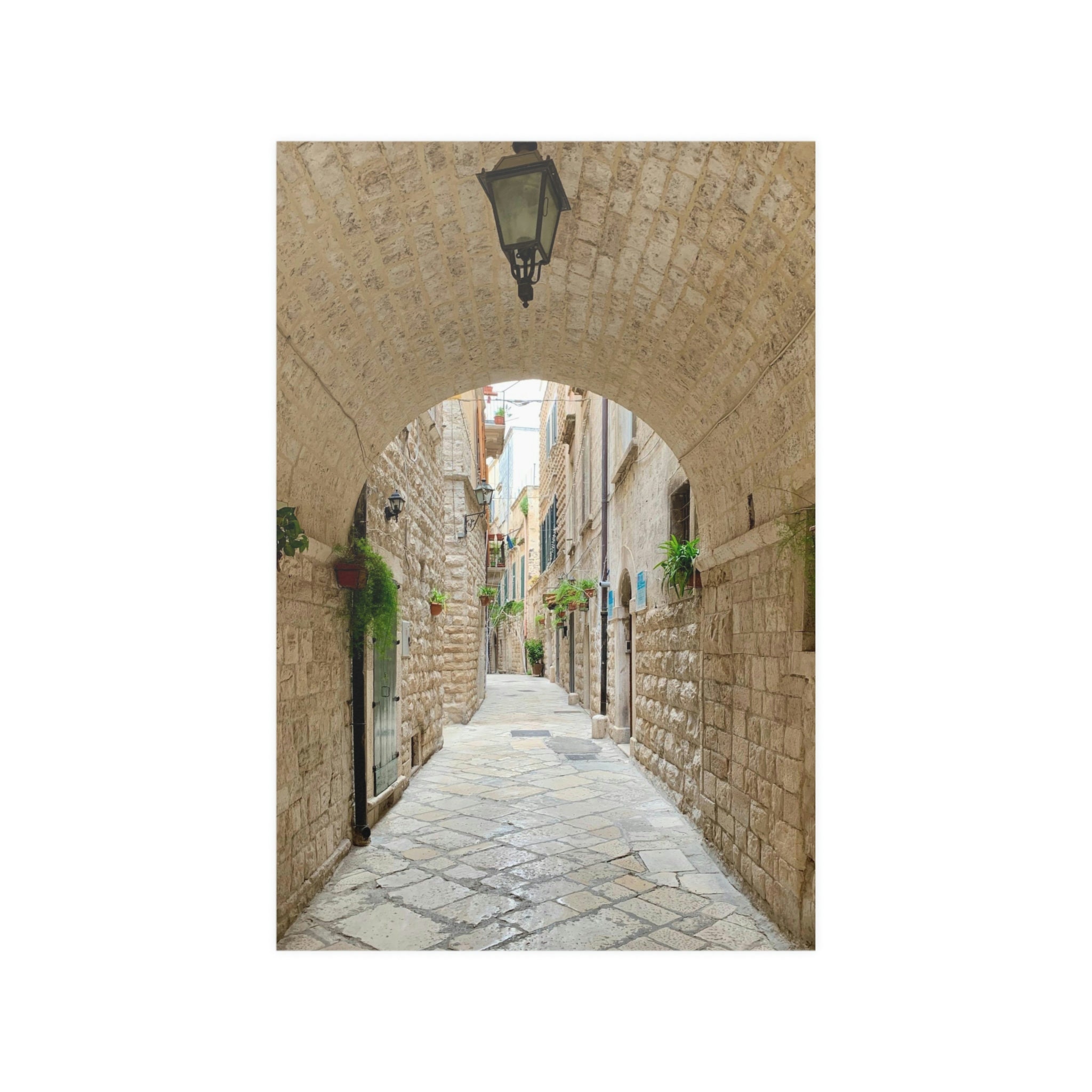 Italian Walkway, Italy, Satin Posters (210gsm), Stonework, Stone, Wall ...