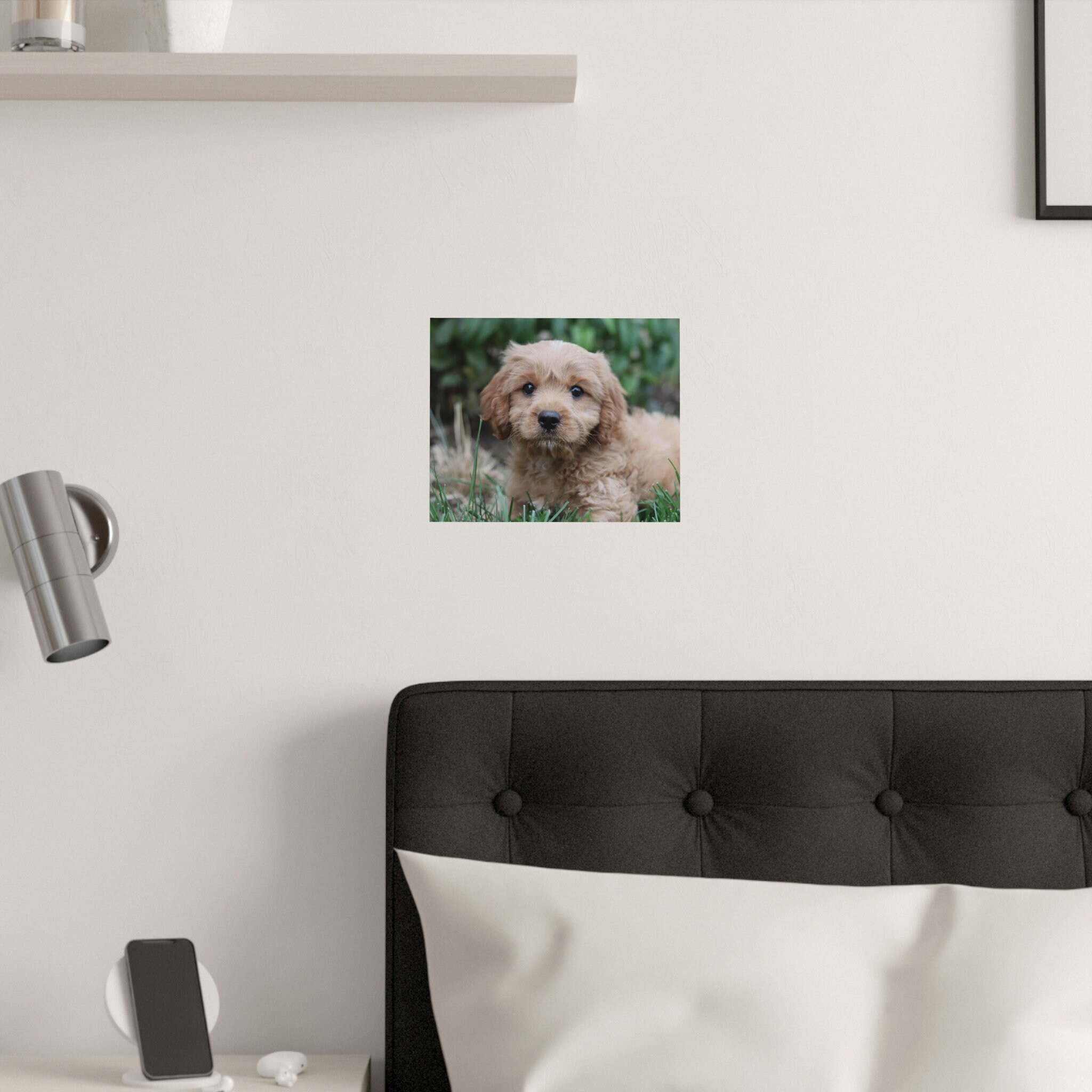 Brown Cavapoo Puppy, Cavapoo, Puppy, Wall Art, Art, Poster, Satin ...