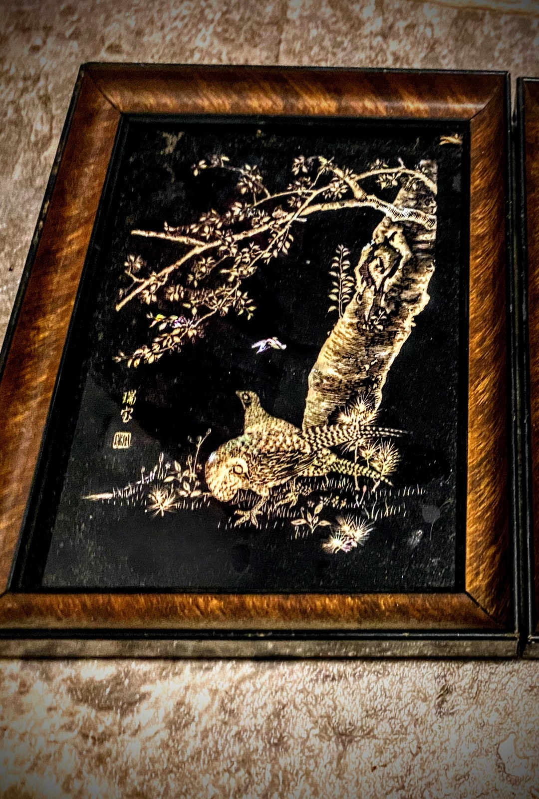 Vintage Japanese Abalone Shell Art - Etsy