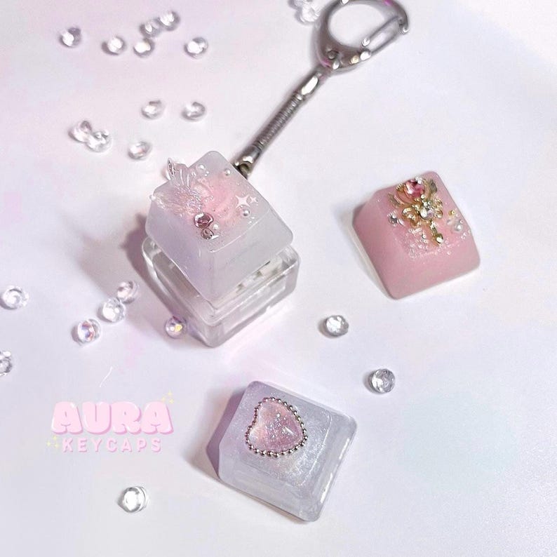 Cute Artisan Resin Keycaps For Cherry R4 Mx Profile Custom Handmade