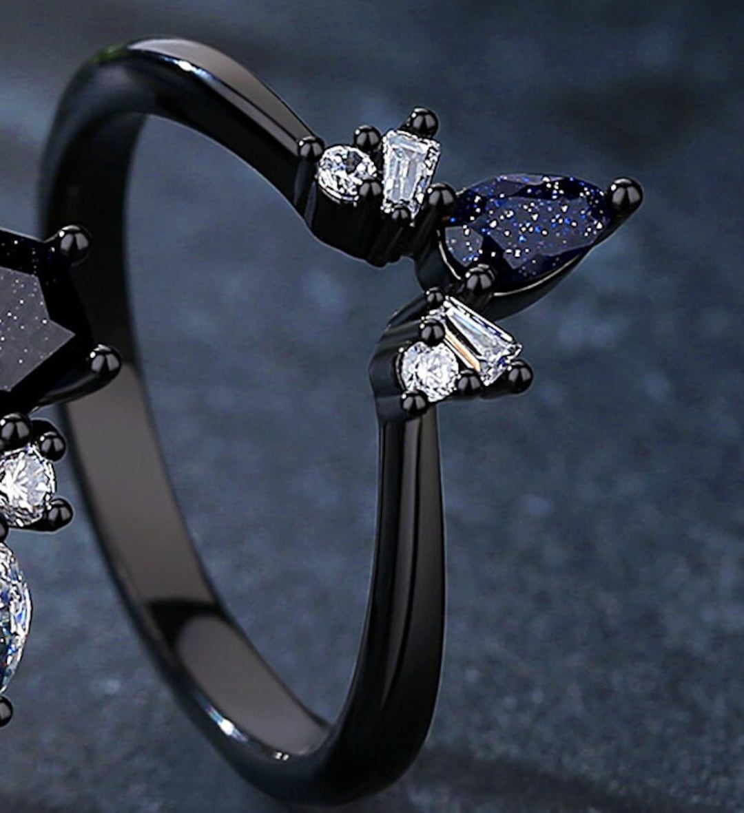 Blue Sandstone Stackable Ring: Orion Nebula Ring Enhancer - Etsy