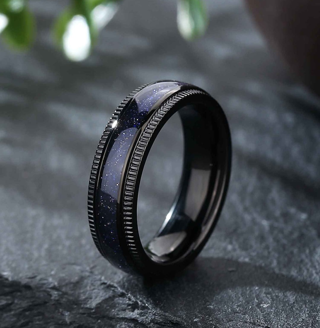 Galaxy Orion Nebula Ring for His, 6mm Outer Space Ring, 6mm Wedding ...