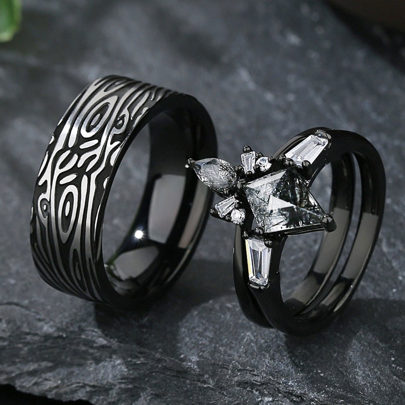 Matching Couple Goth Rings - Etsy