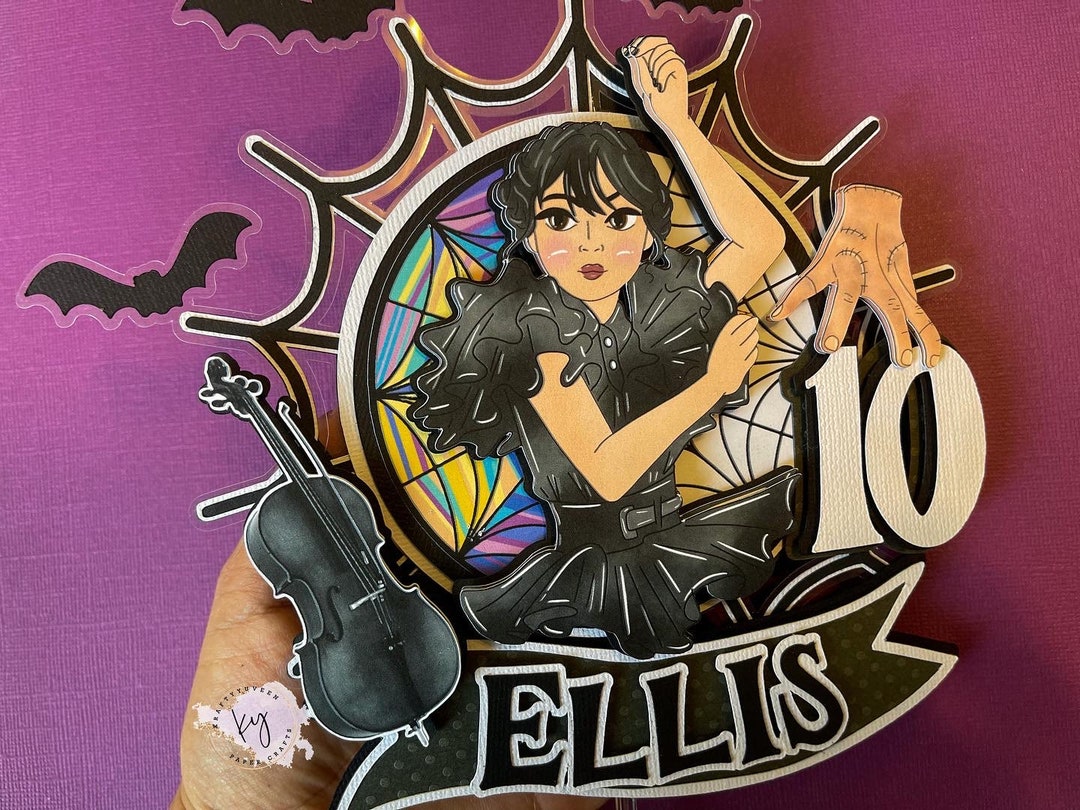 Wednesday Cake Topper / Wednesday Addams Cake Topper / Wednesday Theme ...