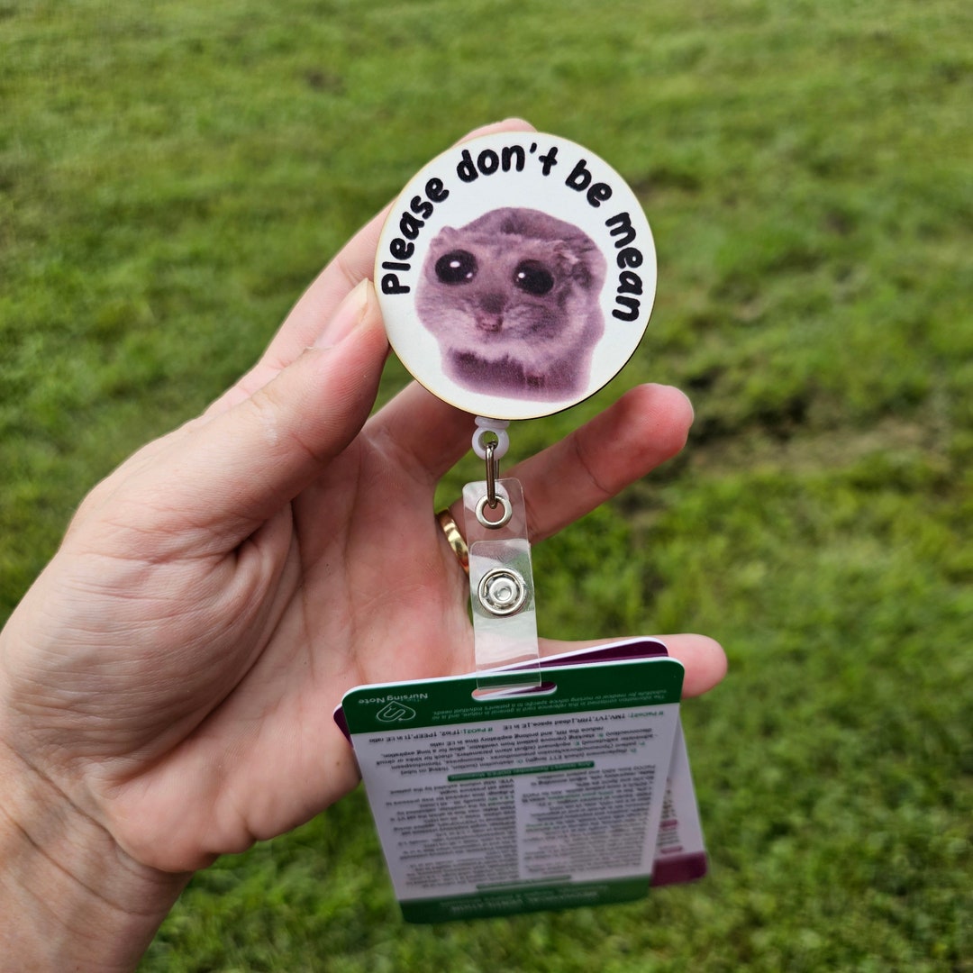 Sad Hamster Badge Reel - Etsy