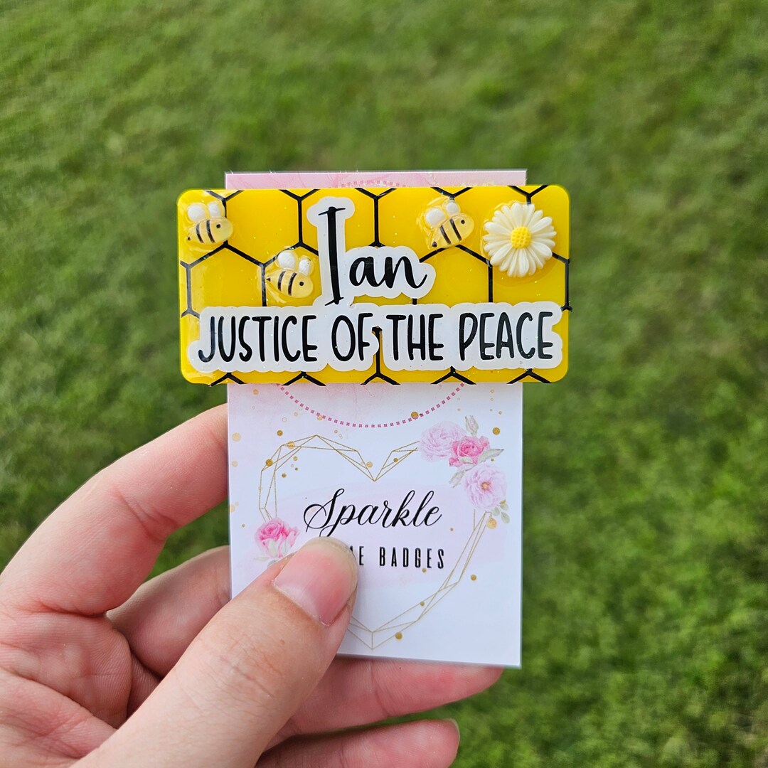 Custom Sparkle Honeycomb Bee Name Badge - Etsy