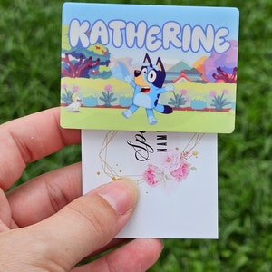 Bluey Name Badge 7cmx5cm - Etsy