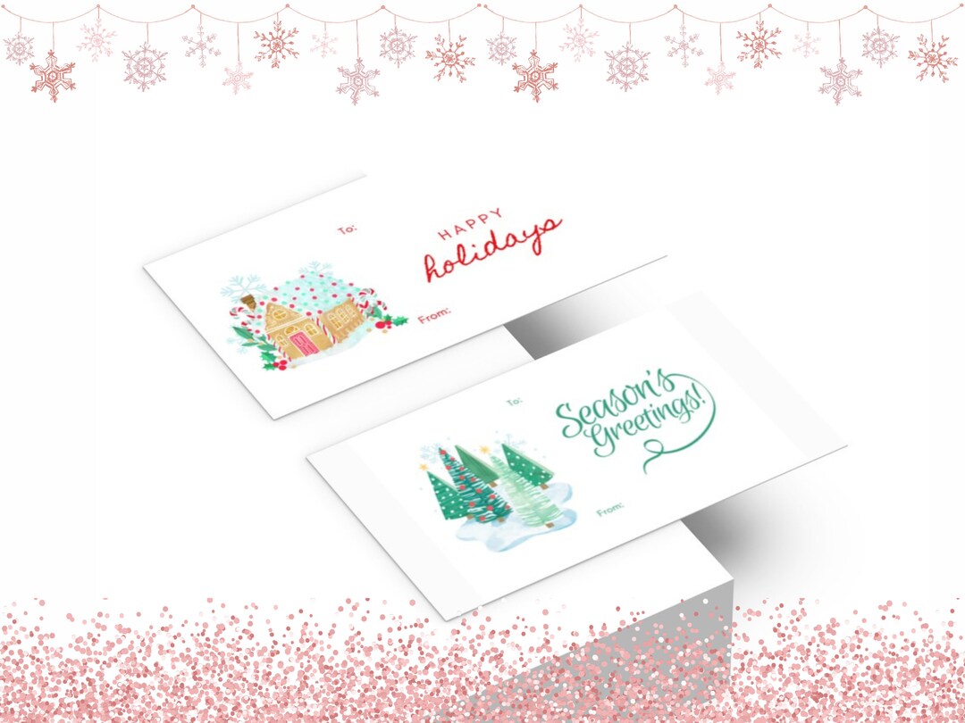 Printable Christmas Gift Card Template Canva 2 Editable - Etsy