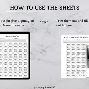 Saving 10000 Challenge Bundle | Printable, Digital | Savings Tracker ...