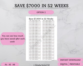 Save 10000 Challenge | Printable, Digital | Savings Tracker | Money ...