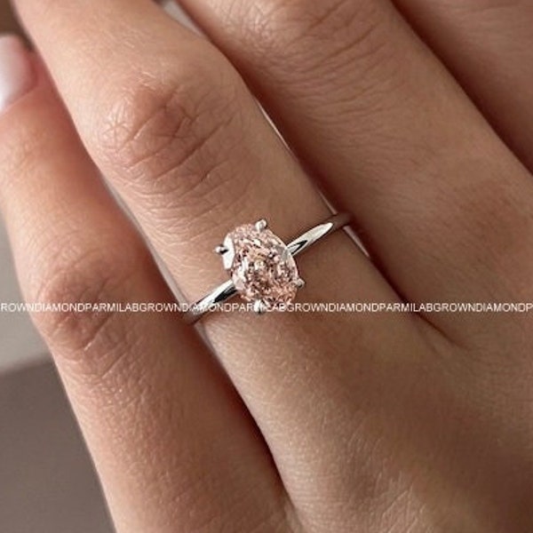 Pink Diamond Engagement Ring - Etsy