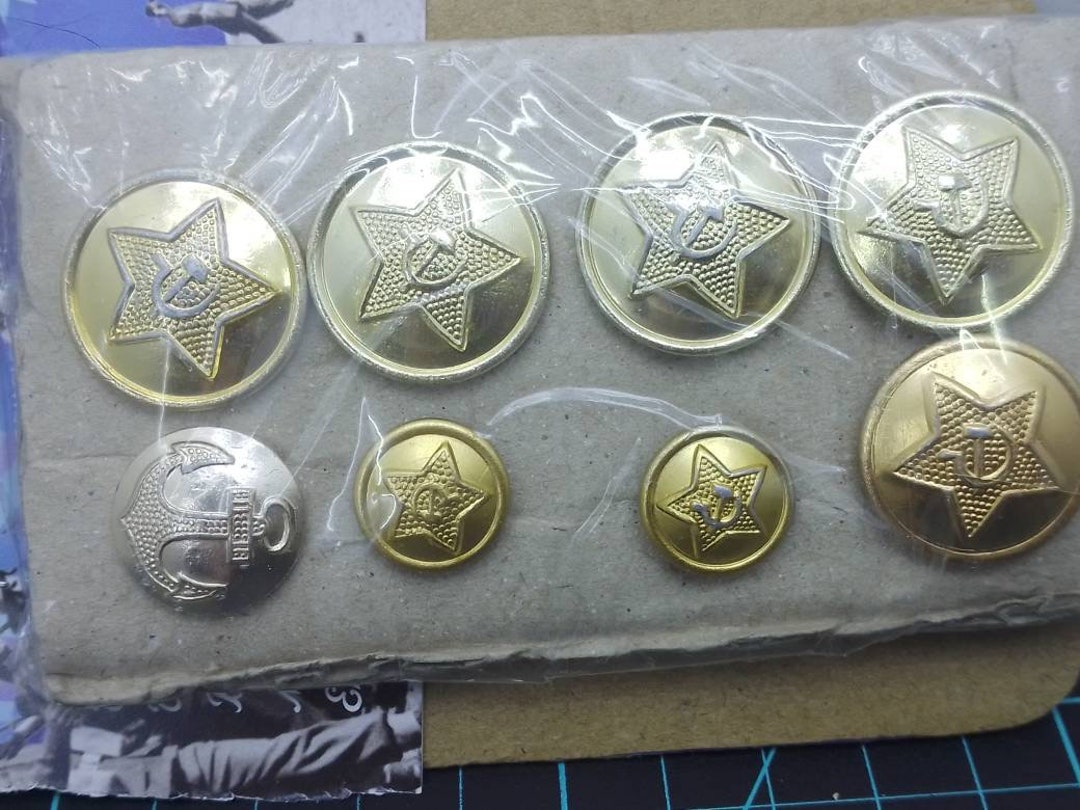 1970's-80's USSR Soviet Union Military Uniform Buttons Lot of 8 - Etsy UK