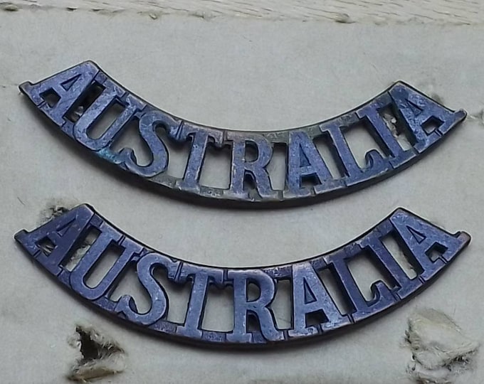 WW1 WW2 Australian Army Shoulder Title Badge Pair Original - Etsy