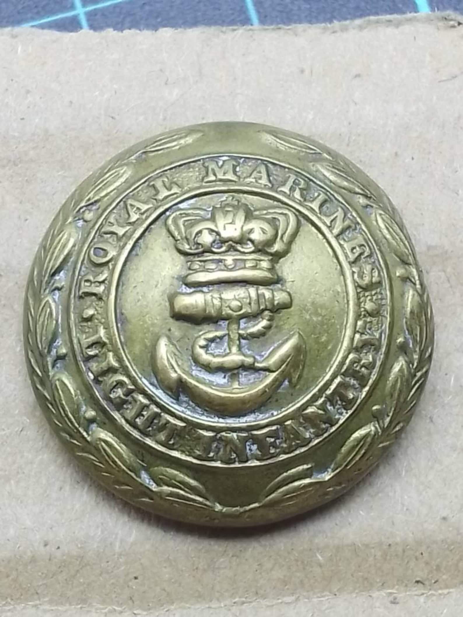 Late 1800's British Army Royal Marines Light Infantry Button 23mm ...